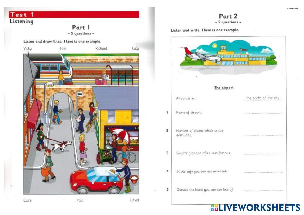 flyers 1_ test 1 | Free Interactive Worksheets | 8053362