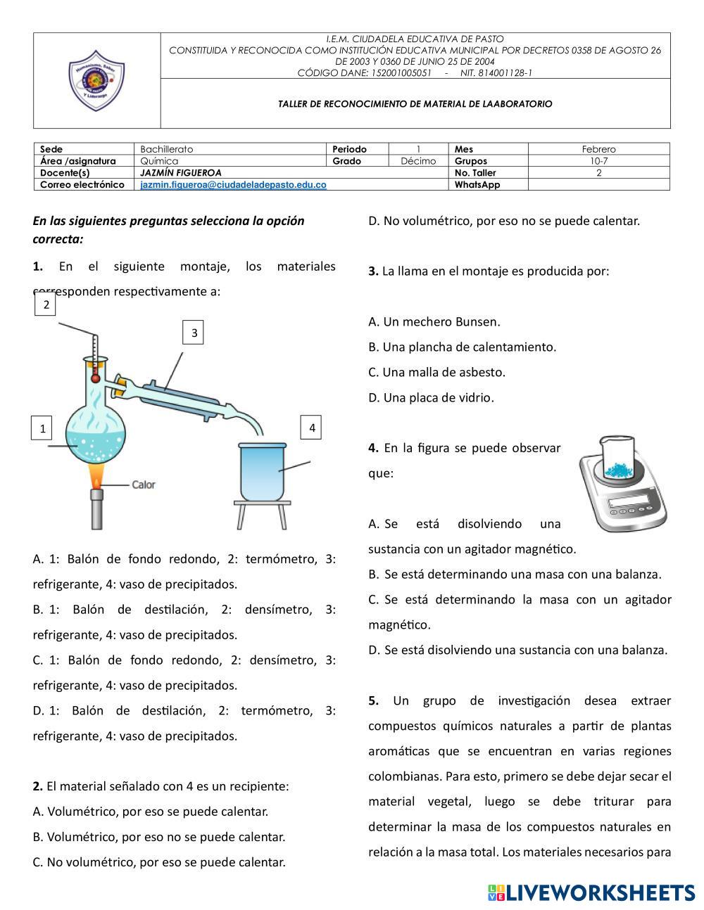 Taller 2: Recon… | Free Interactive Worksheets | 8053966