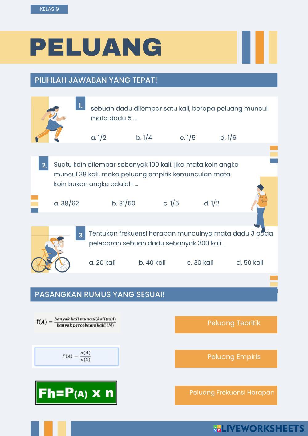 PELUANG | Free Interactive Worksheets | 8055904