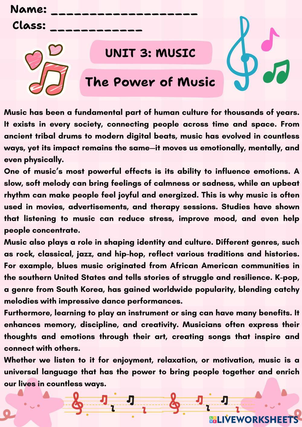 8057044 | UNIT 3: MUSIC - EXERCISE | Nguyễn Thị Tú Trinh