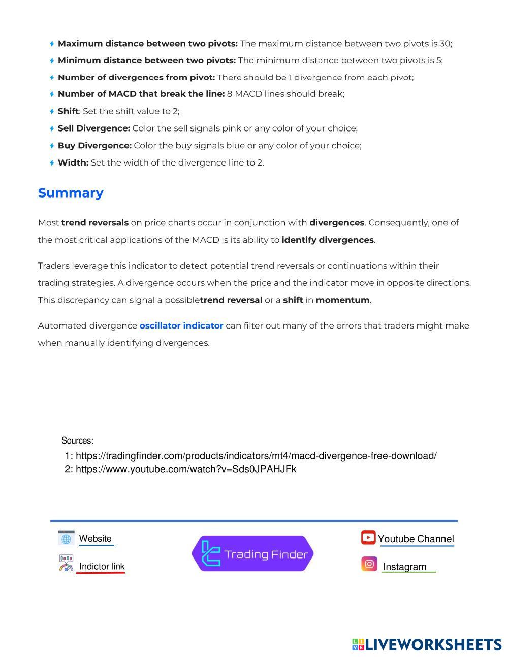 MACD Divergence… | Free Interactive Worksheets | 8058594