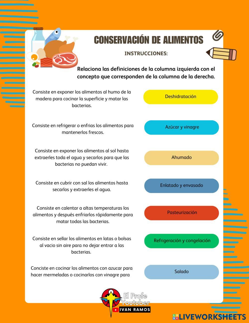 Métodos de cons… | Free Interactive Worksheets | 8059981