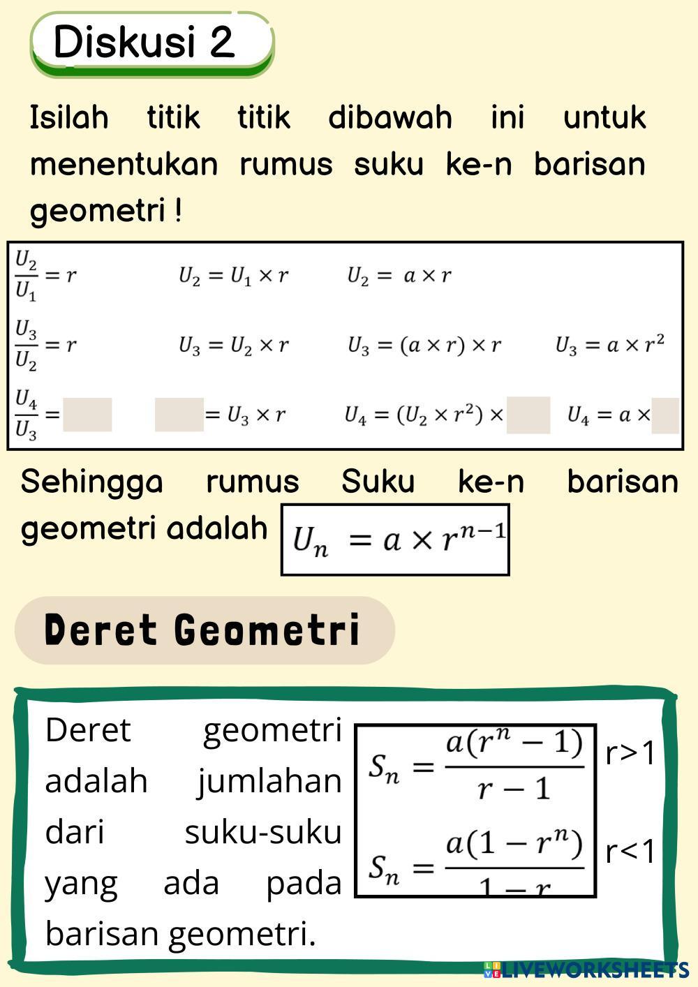8066223 | LKPD Barisan dan Deret Geometri | Bungarisma