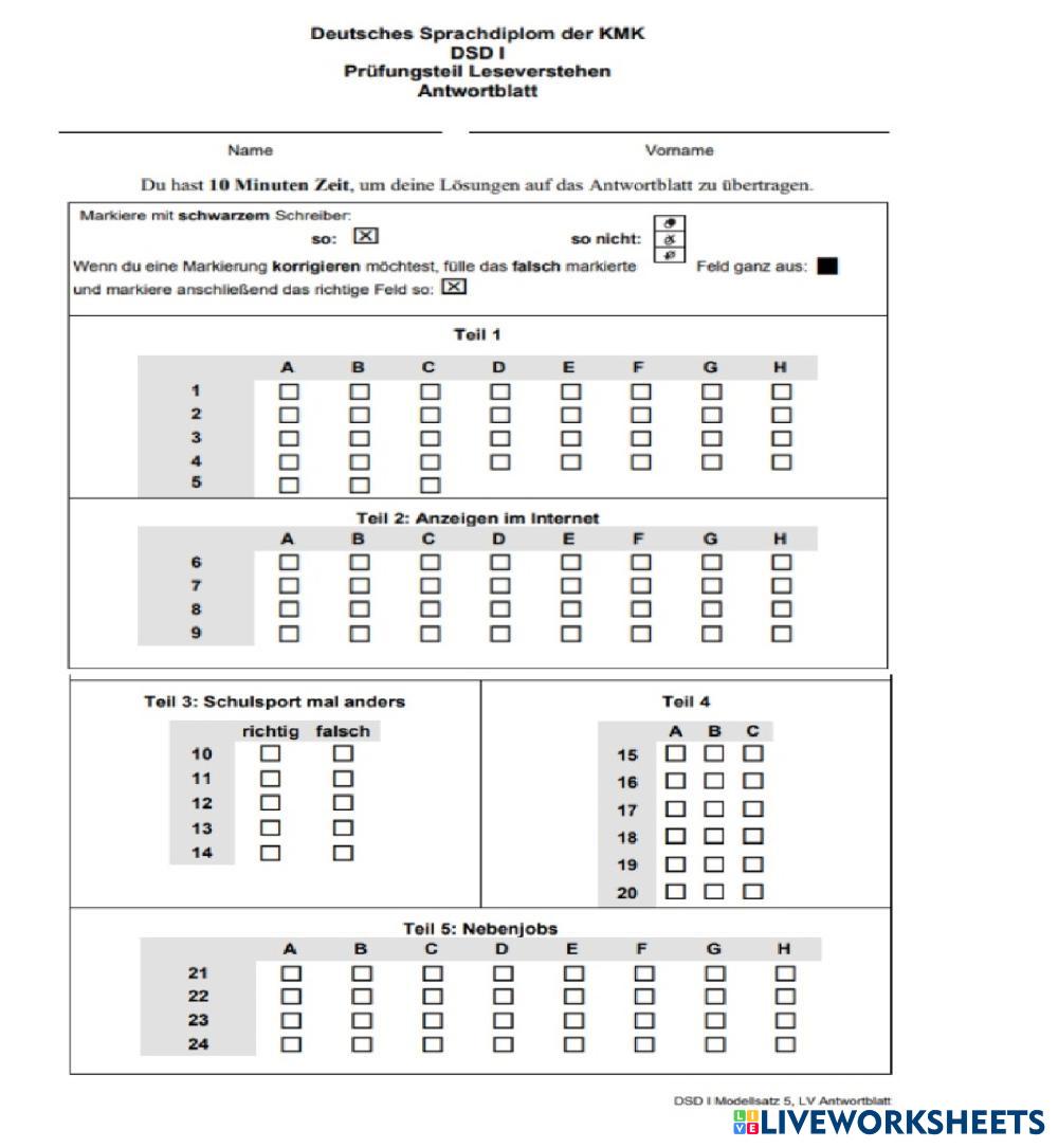 DSD1 LV Modells… | Free Interactive Worksheets | 8068909