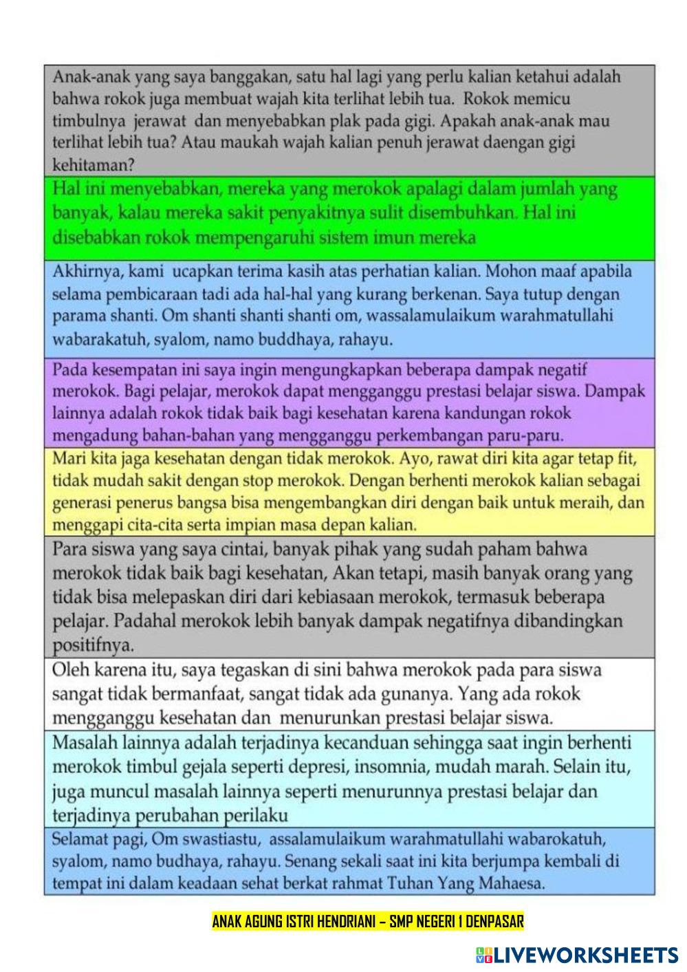 Pidato | Free Interactive Worksheets | 8072799