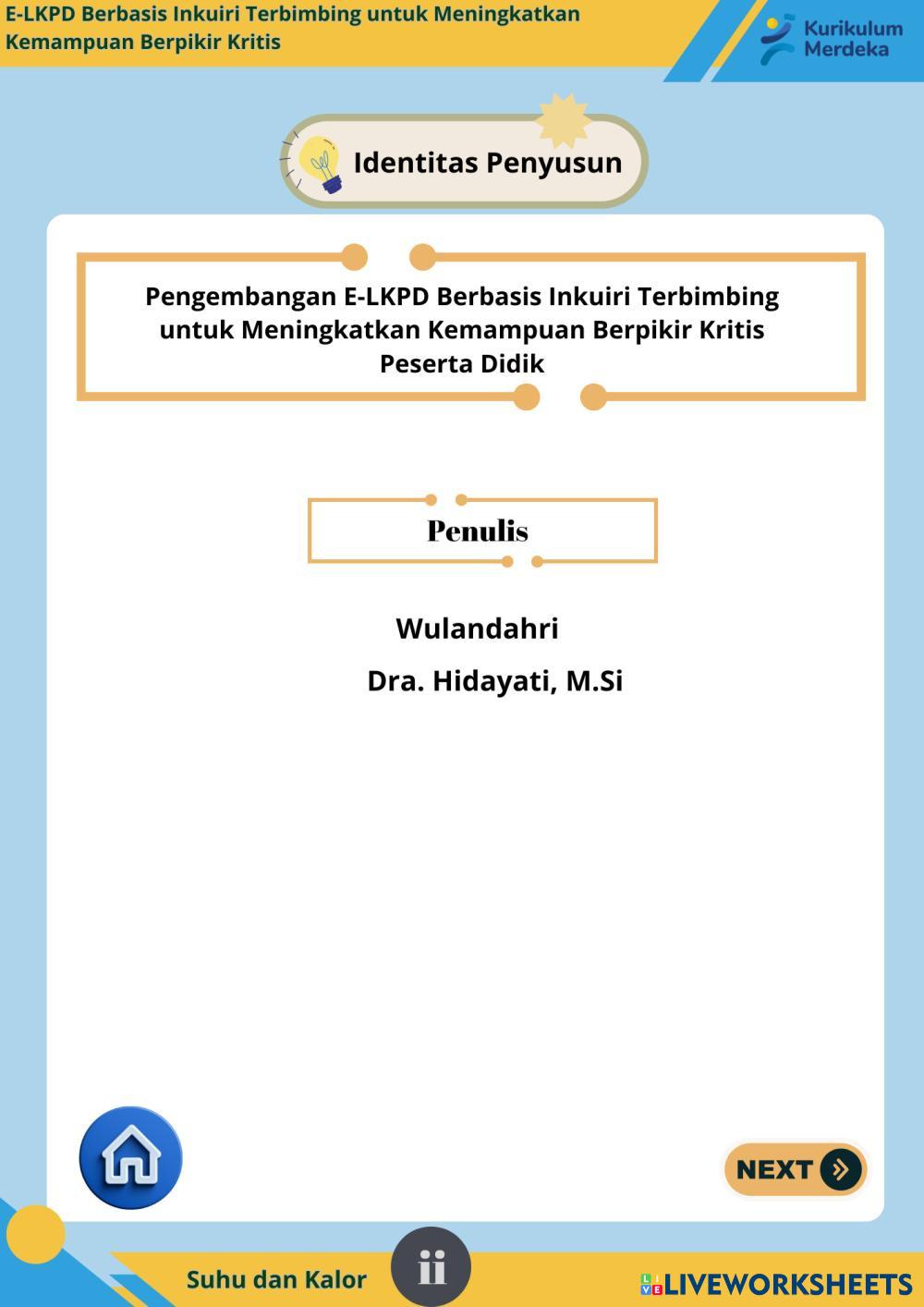 IDENTITAS PENUL… | Free Interactive Worksheets | 8047482