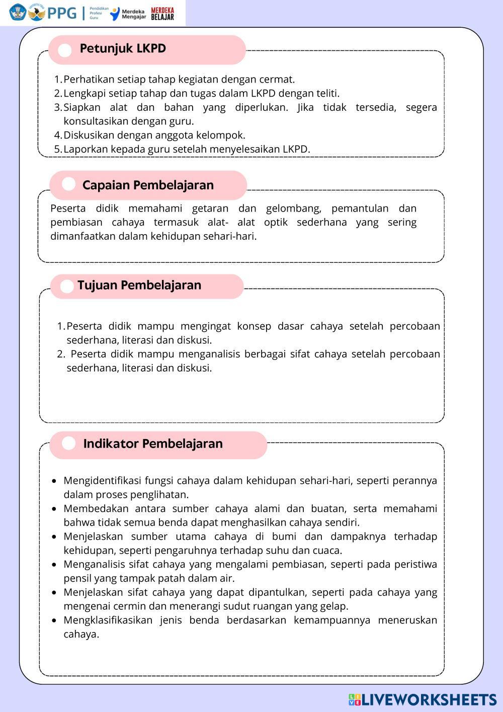 LKPD SIFAT-SIFA… | Free Interactive Worksheets | 8073195