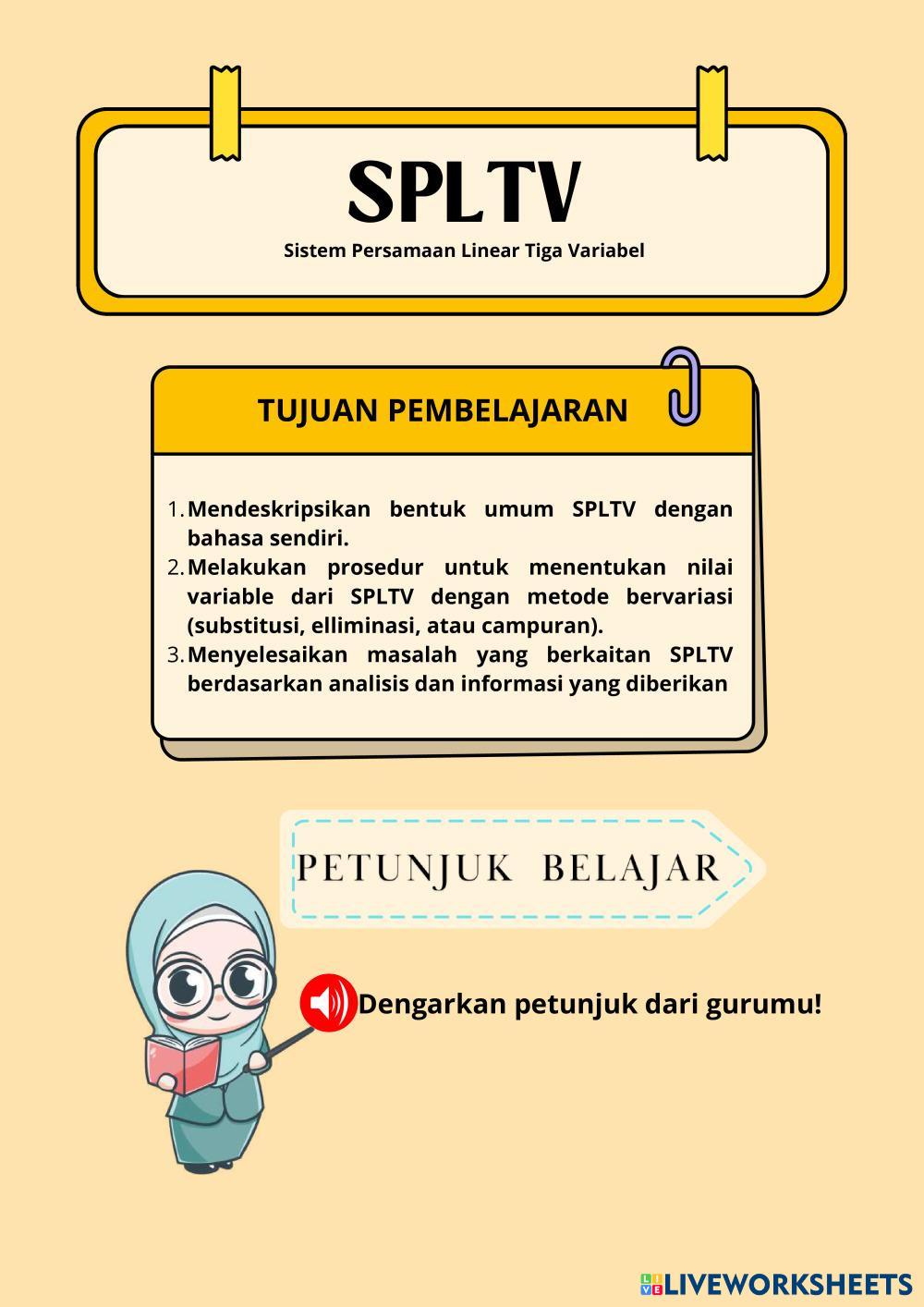 LKPD_3 SPLTV Ga… | Free Interactive Worksheets | 8073843