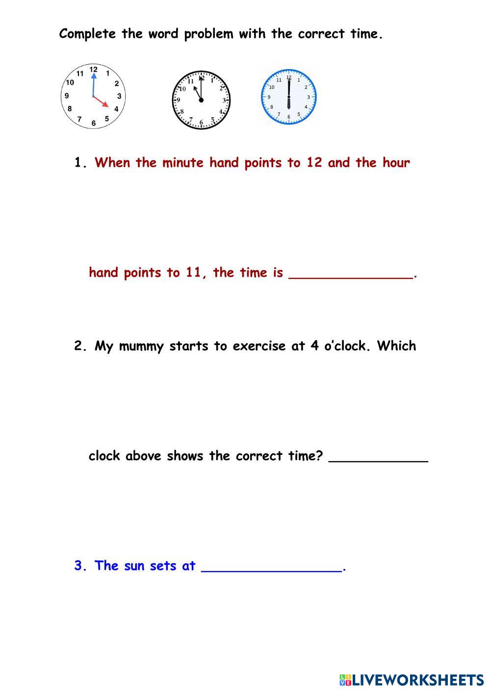 8075710 | time time | MARISHA OSMOND | LiveWorksheets