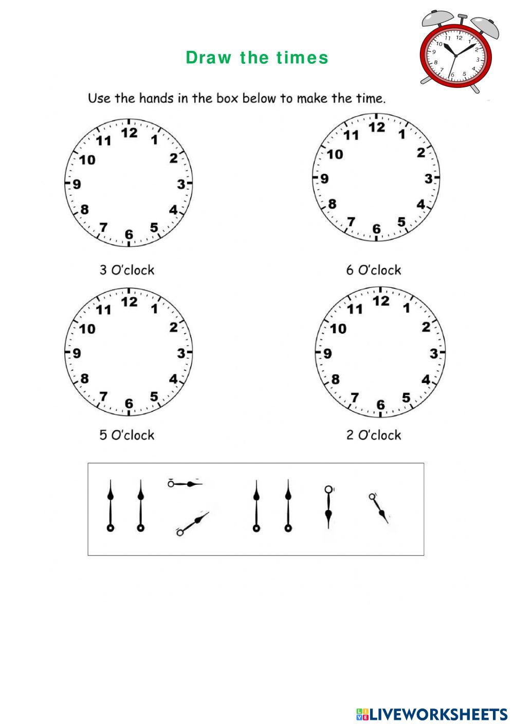 The Clock | LiveWorksheets | 8078893