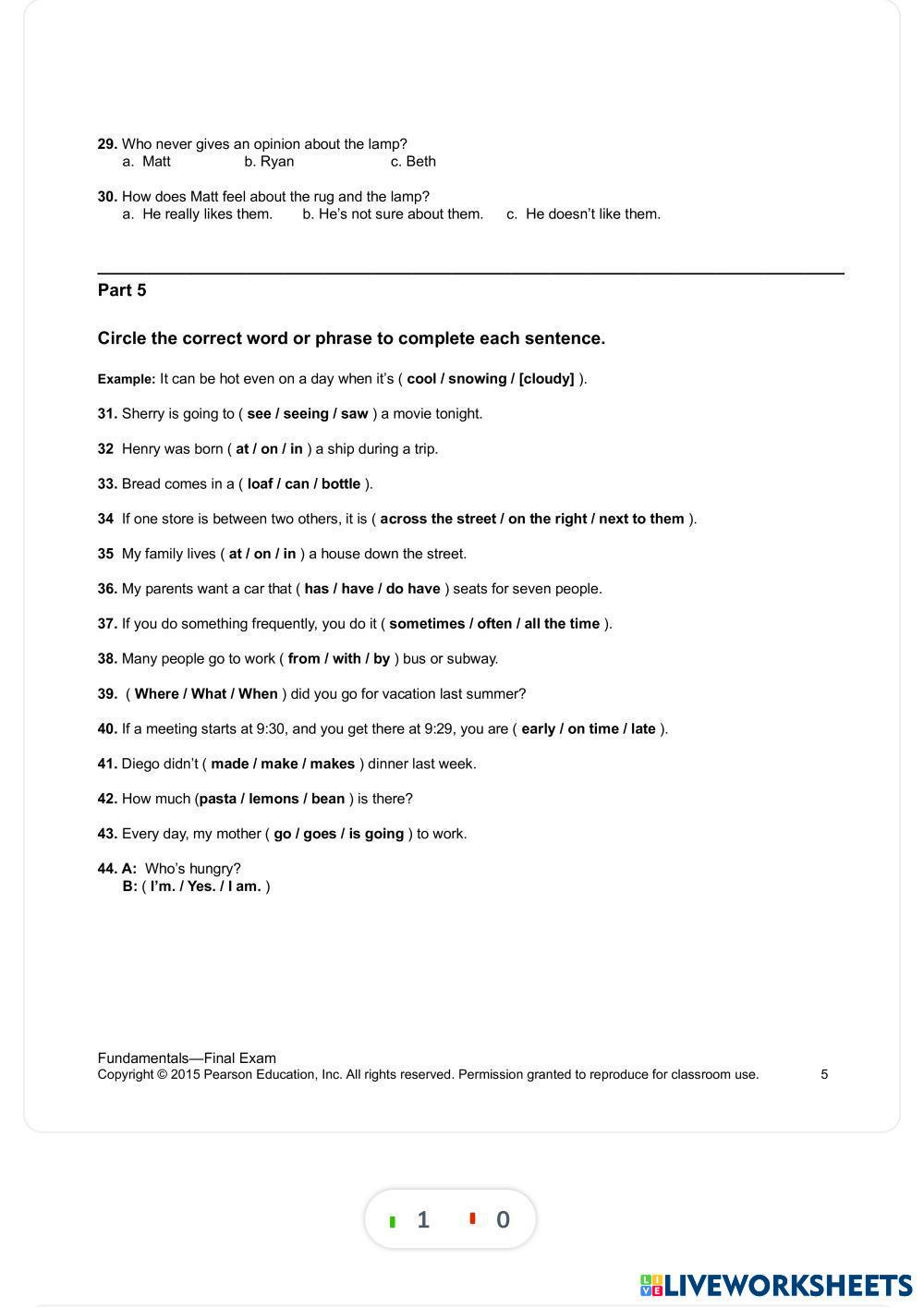 Units 1-14 Fina… | Free Interactive Worksheets | 8080341