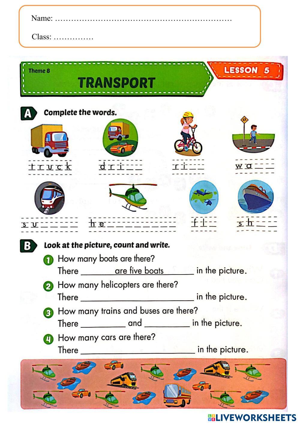 8082977 | Theme 8: Transport - lesson 5 | Teacher Mia