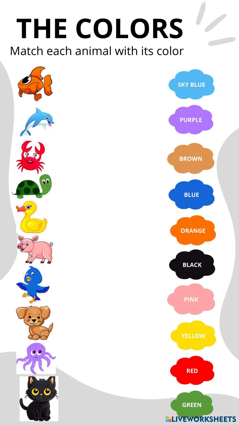 Learn the colors | LiveWorksheets | 8083911