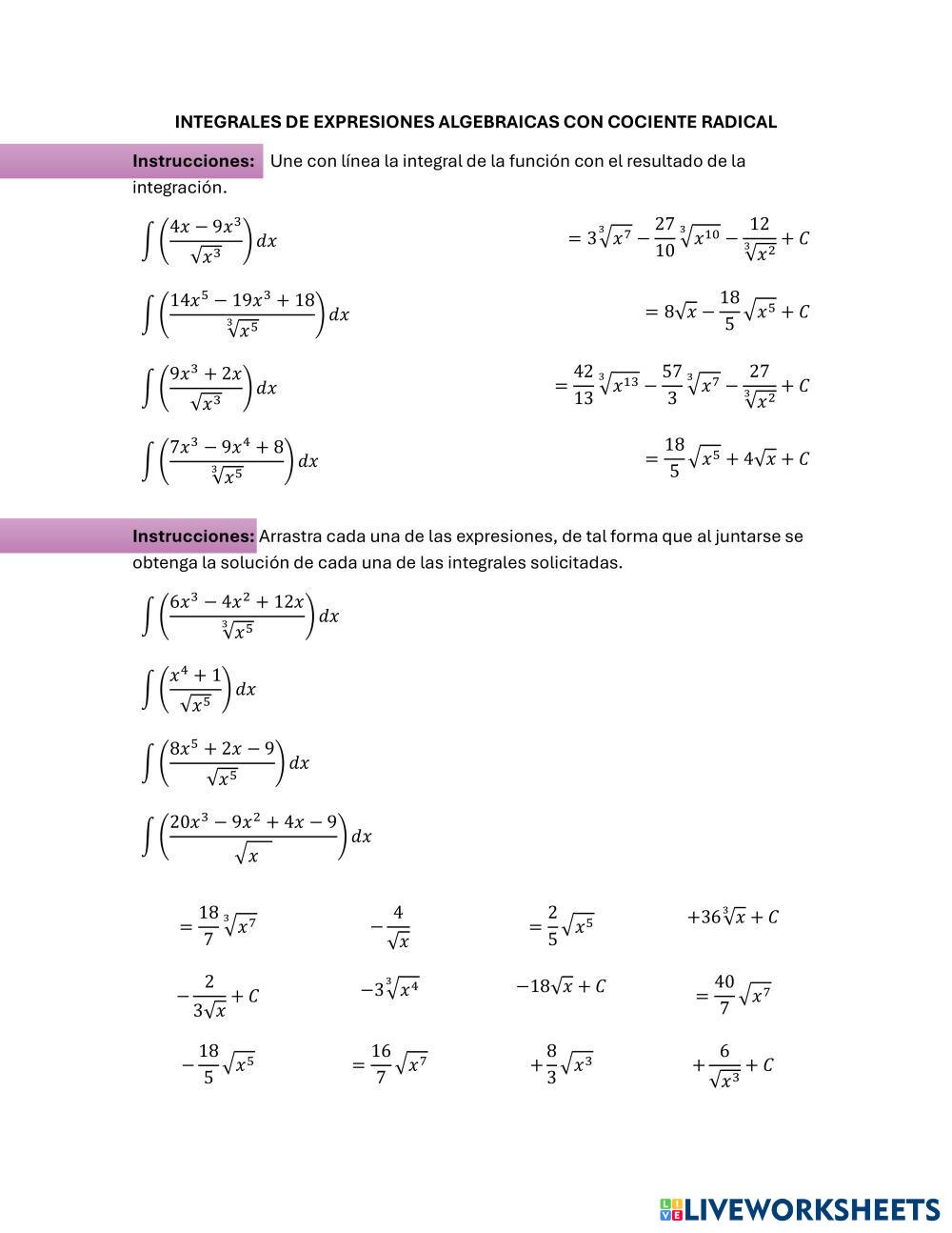 8088980 | Integrales con cocientes radicales | Yazmin