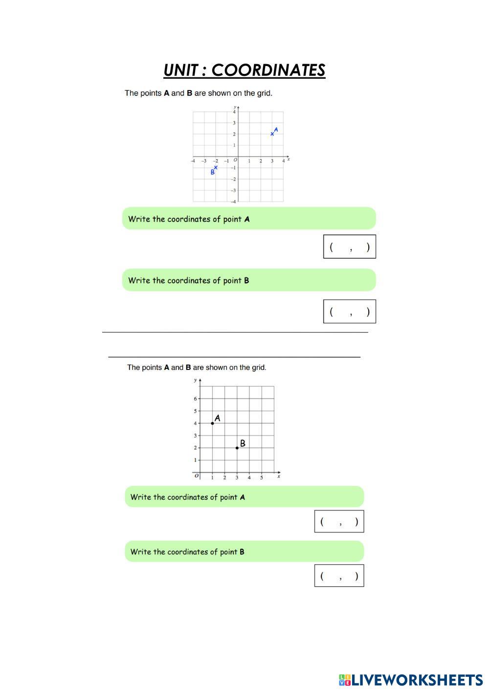 COORDINATES | Free Interactive Worksheets | 8090052
