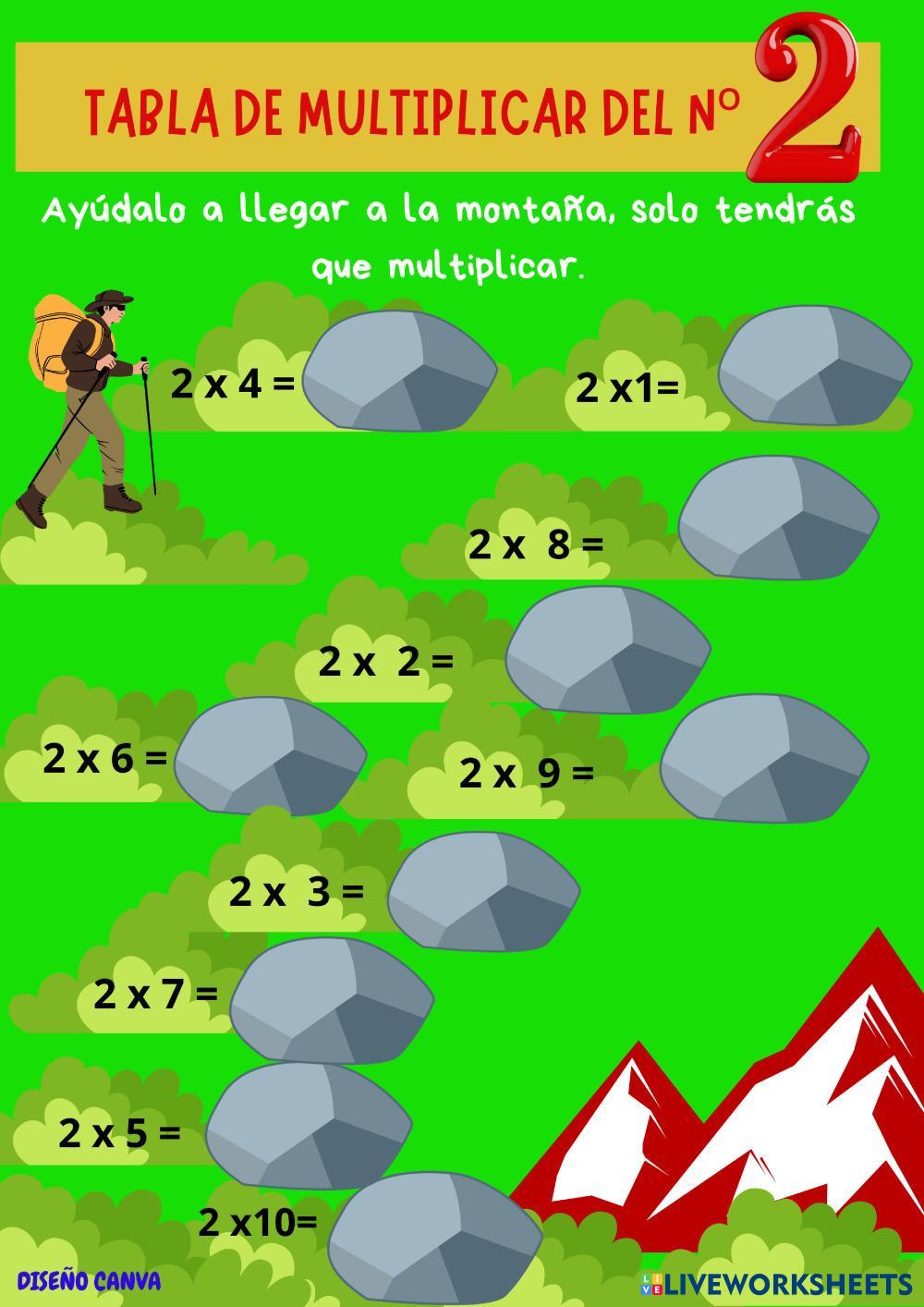 TABLA DE MULTIP… | Free Interactive Worksheets | 8098473