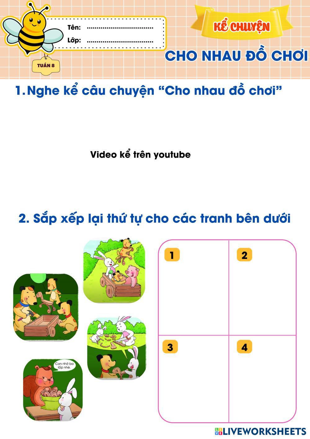 8100152 | Kê chuyện tuần 8 | Kimkim_ngt | LiveWorksheets