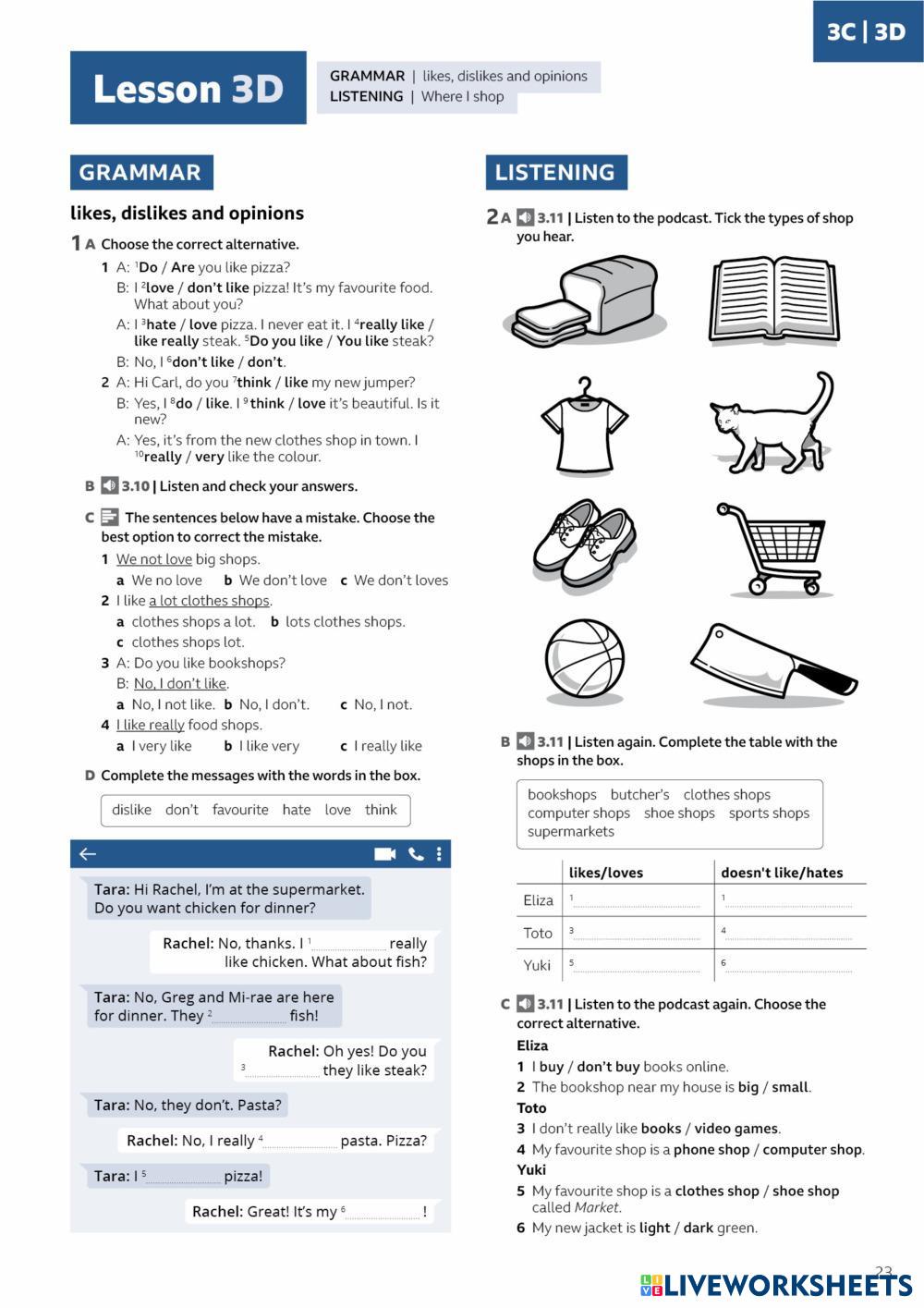 SPEAK OUT A1 Le… | Free Interactive Worksheets | 8101167