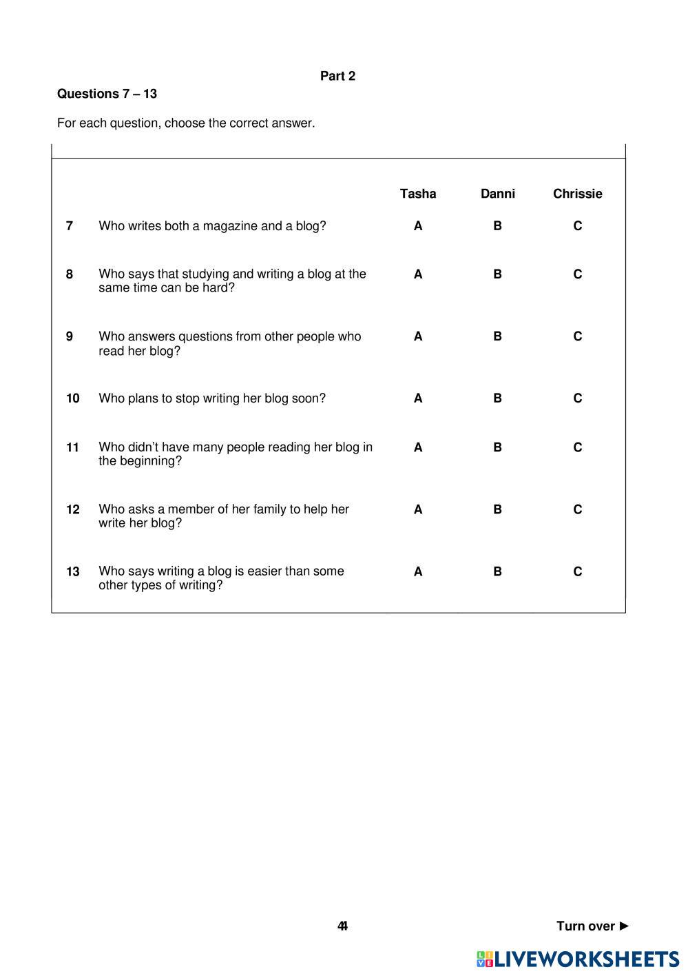 8102111 | KEY READING TEST | tanialex1003