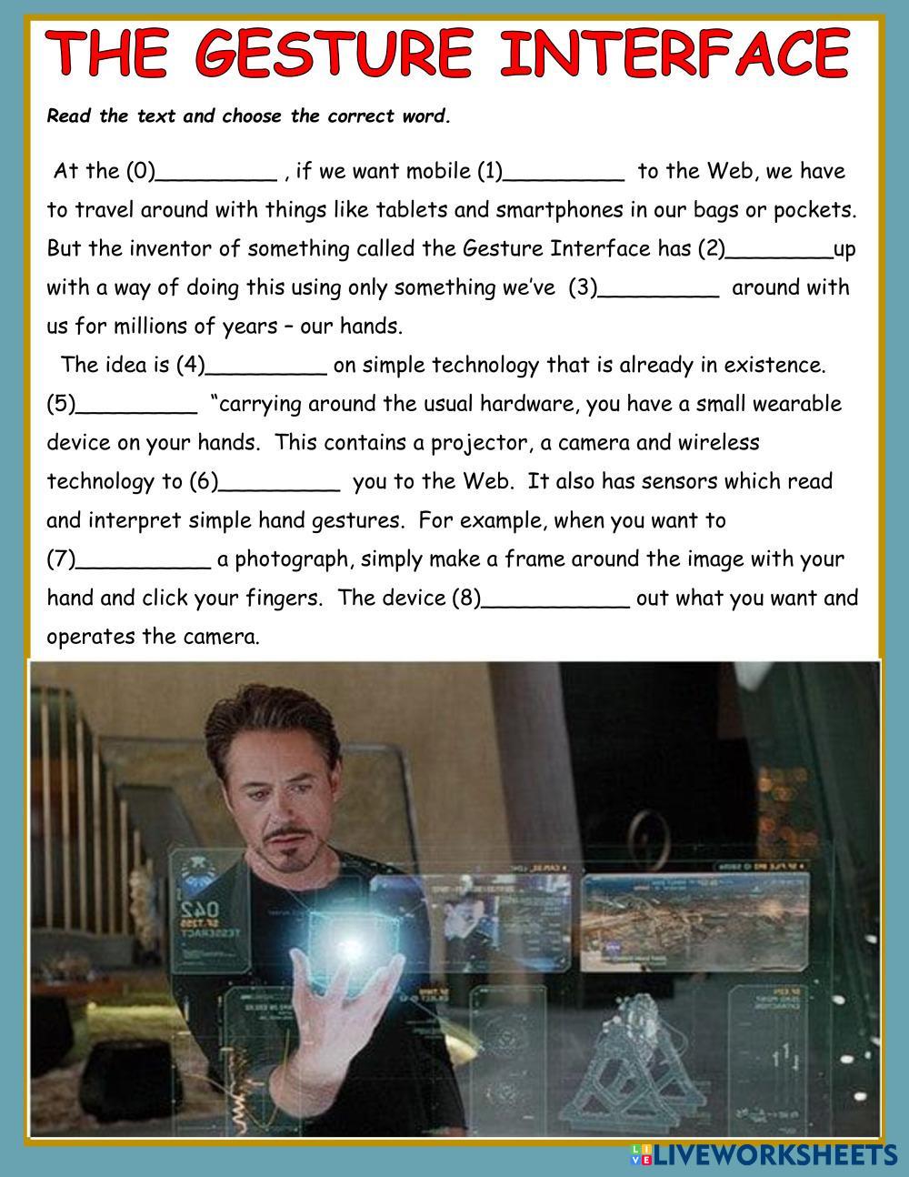 8105343 | The Gesture Interface B2 Cloze Science