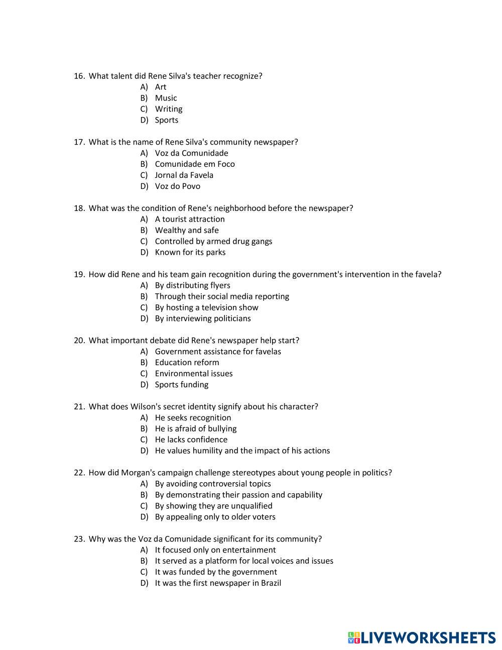 8105562 | UNIT 8: CHANGE THE WORLD- READING | Lemmar