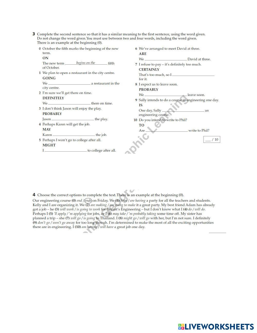 UB1.6 Unit 4 te… | Free Interactive Worksheets | 8107501