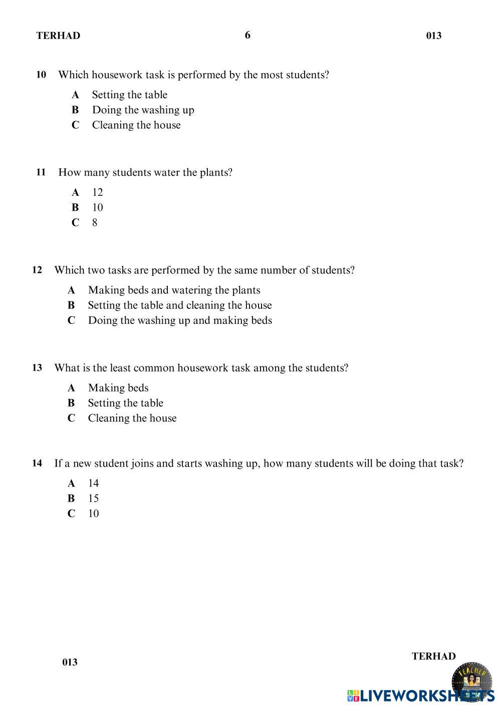 YEAR 4 UASA 2025 | Free Interactive Worksheets | 8112244