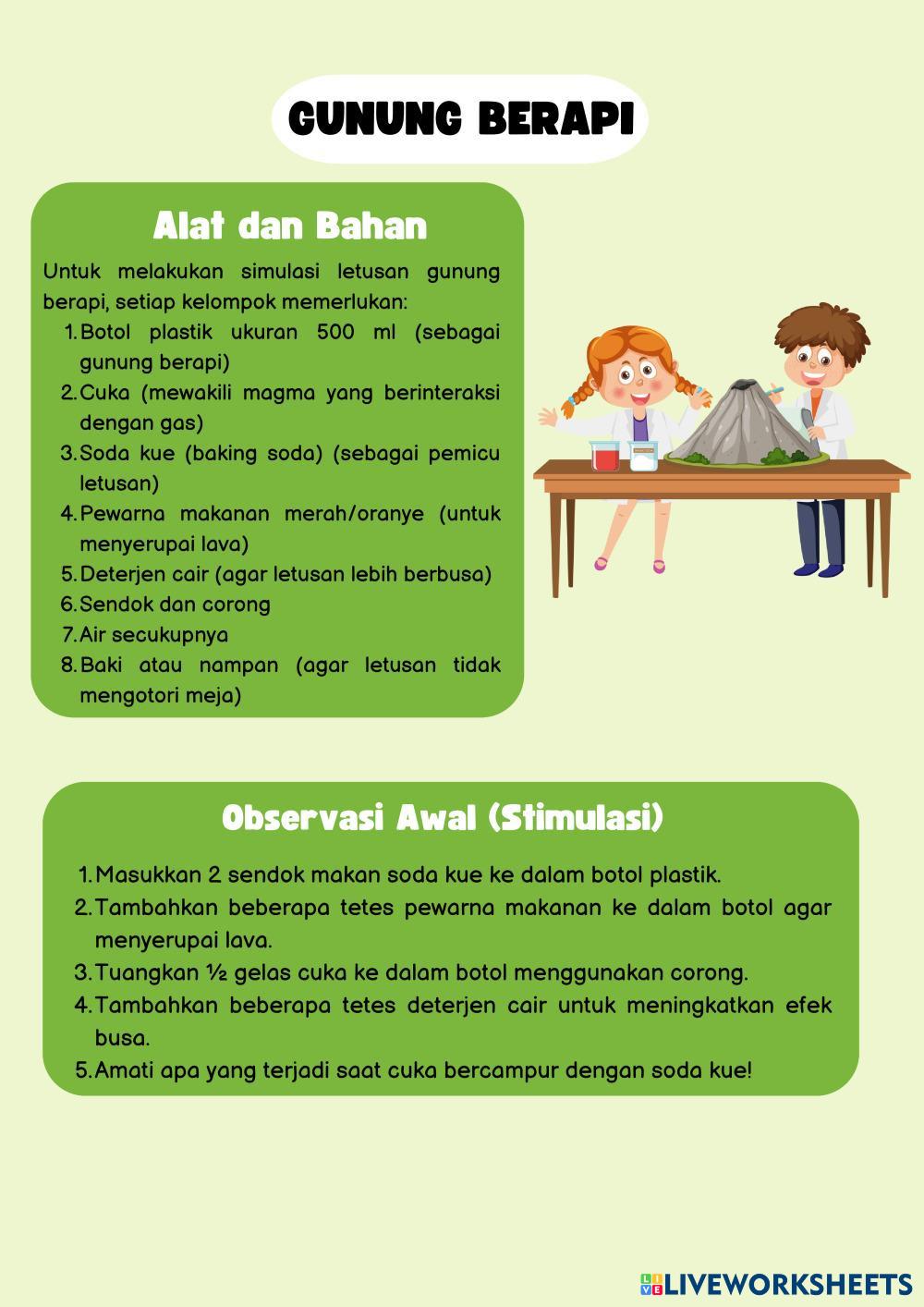 E-LKPD 1 GUNUNG… | Free Interactive Worksheets | 8066772