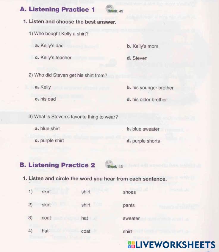 Unit 11_practice 1 and 2 | LiveWorksheets | 8117255
