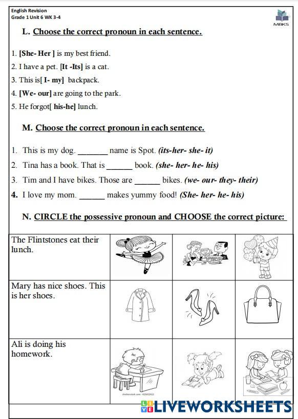 Grade 1 Revisio… | English Language Worksheets | 8117677