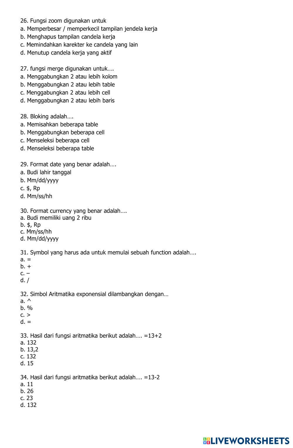 INFORMATIKA IX … | ESL Worksheets | 8117944