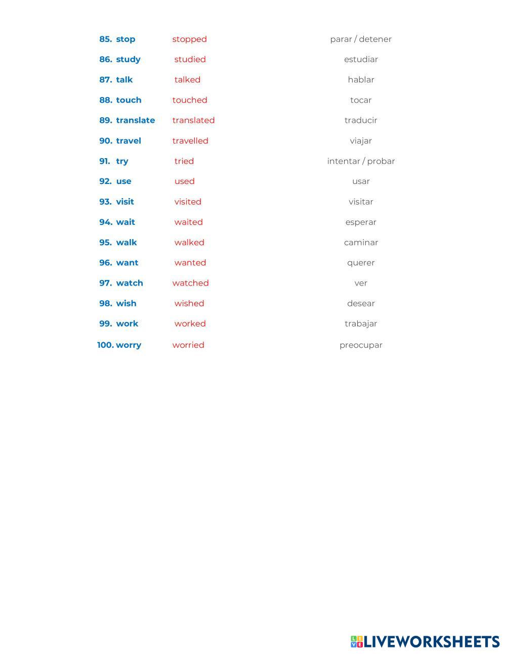 Simple Past -ed… | ESL Worksheets | 8119130