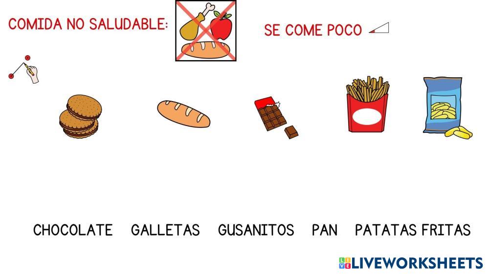 3 comida | ESL Worksheets | 8121613