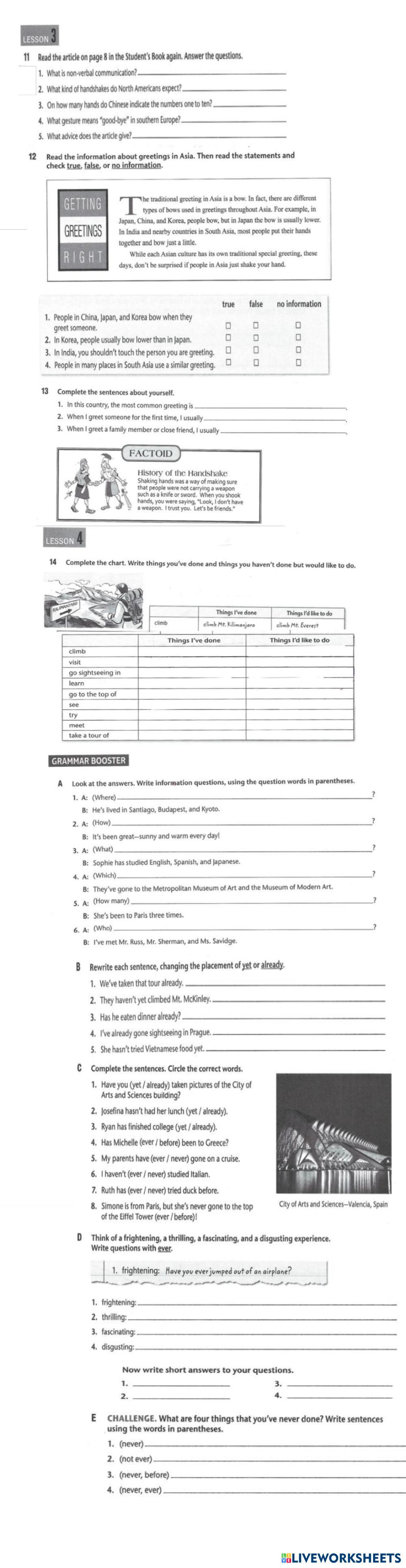 WORKBOOK UNIT 1… | ESL Worksheets | 8121725