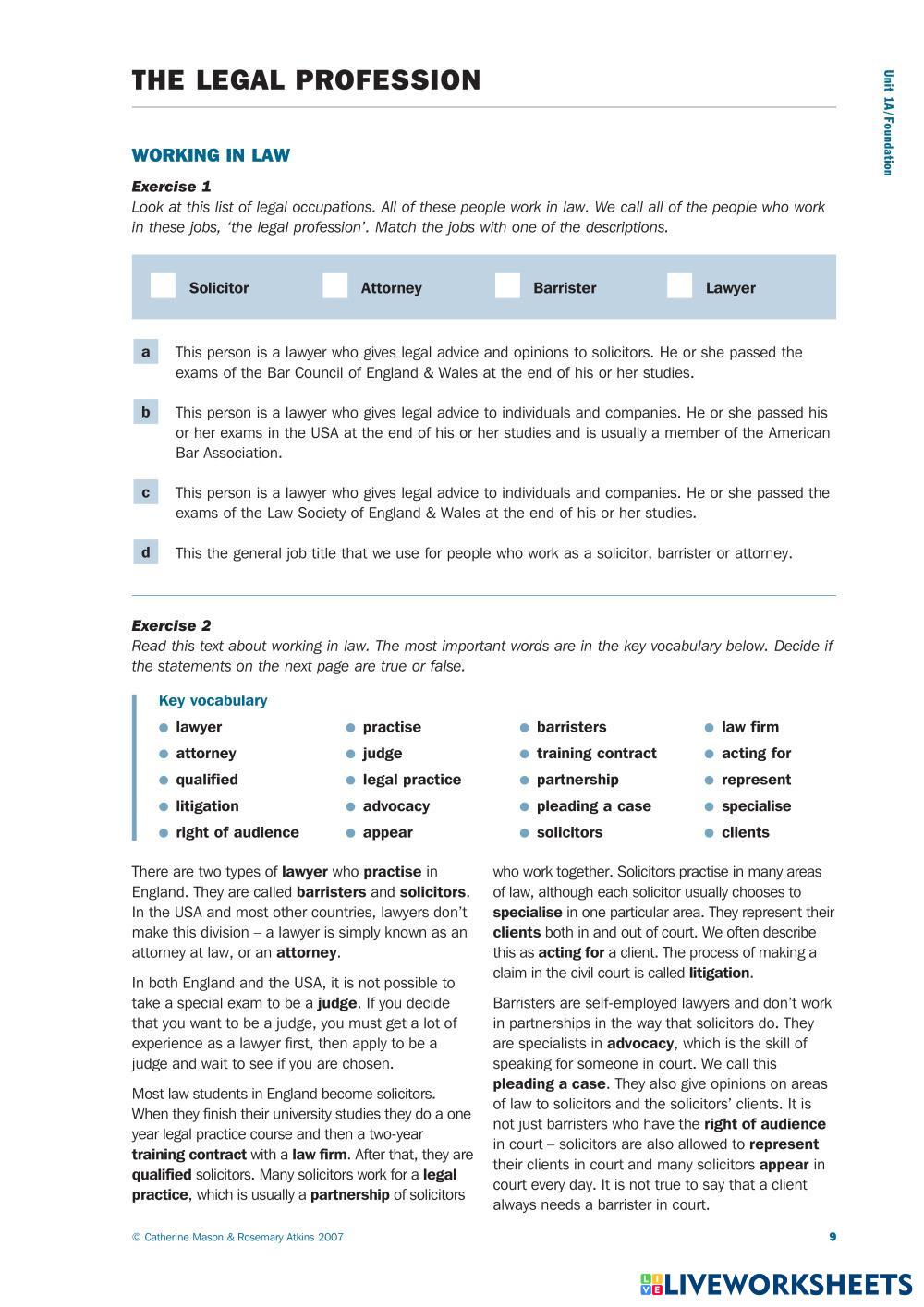 8122054 | Unit 1: Legal Profession | kim_july
