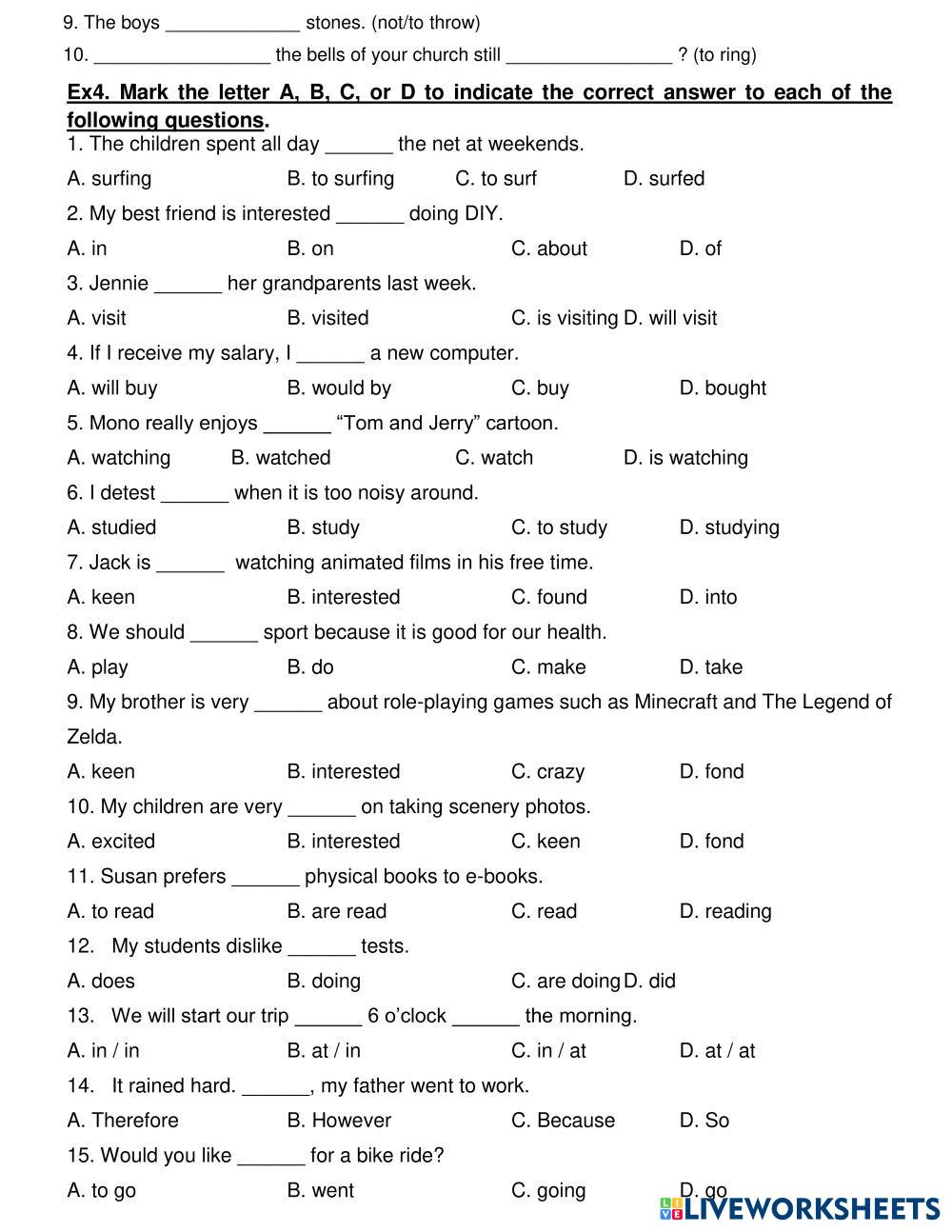 G8-U1.TEST11.HE | English Language Worksheets | 8132629