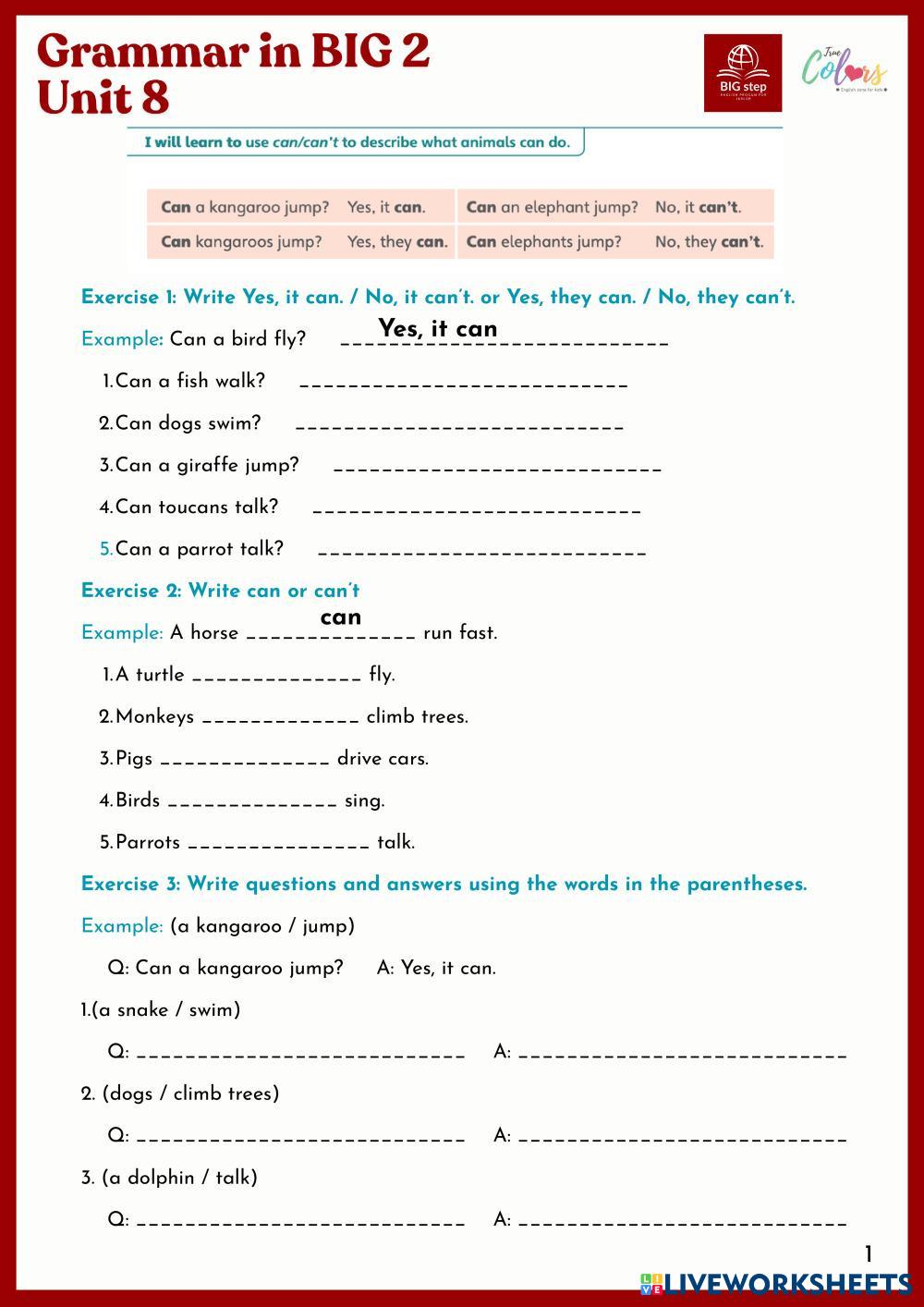 unit 8 big 2 | English Language Worksheets | 8136134