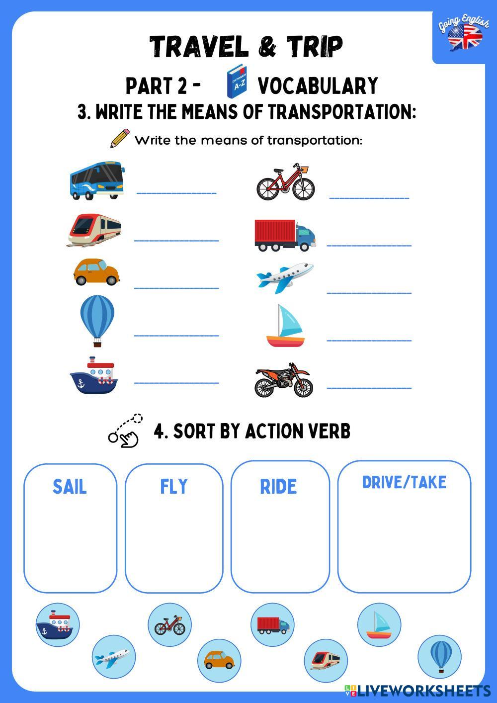 Travel - Englis… | ESL Worksheets | 8139327