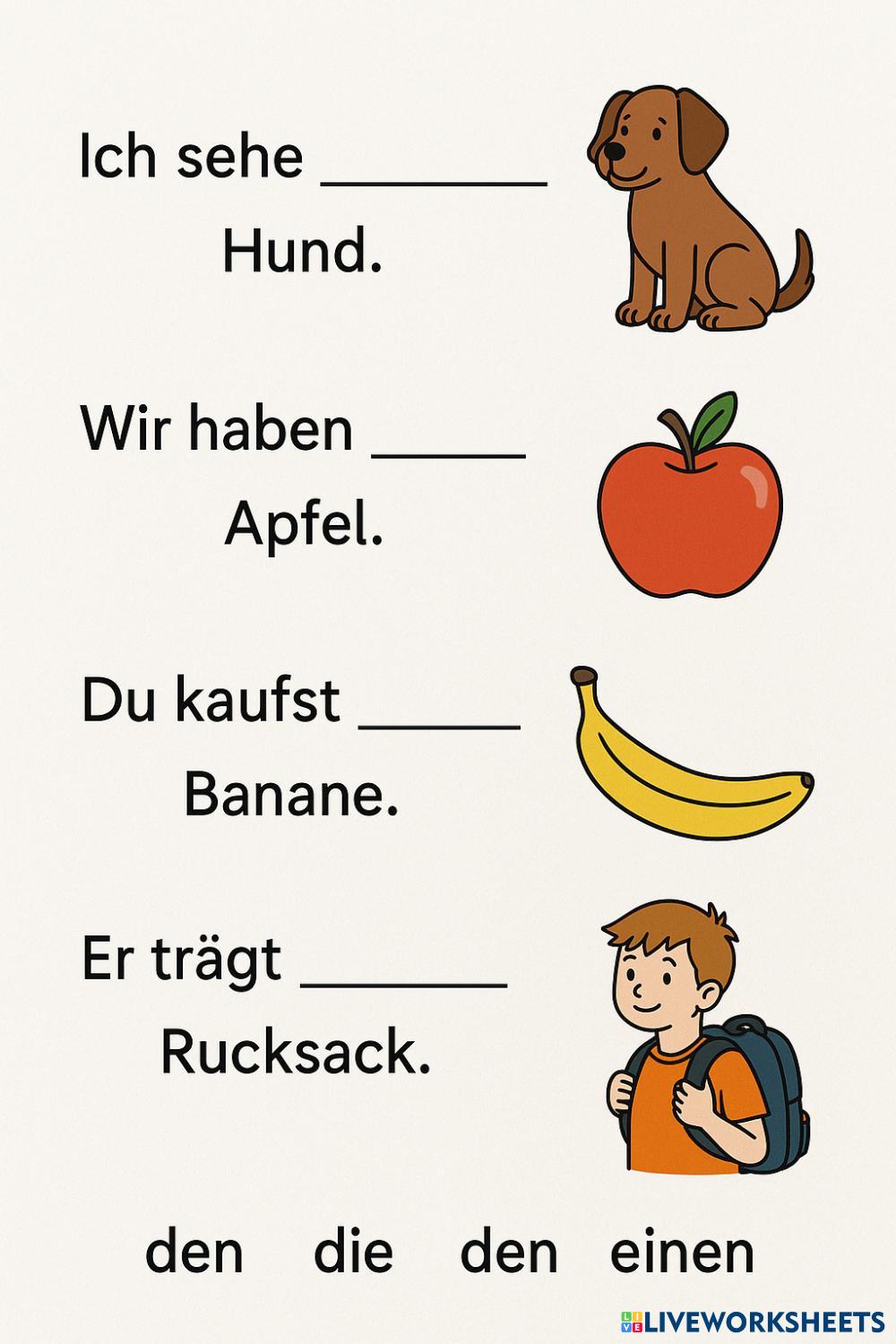 Akkusative Exer… | ESL Worksheets | 8148269