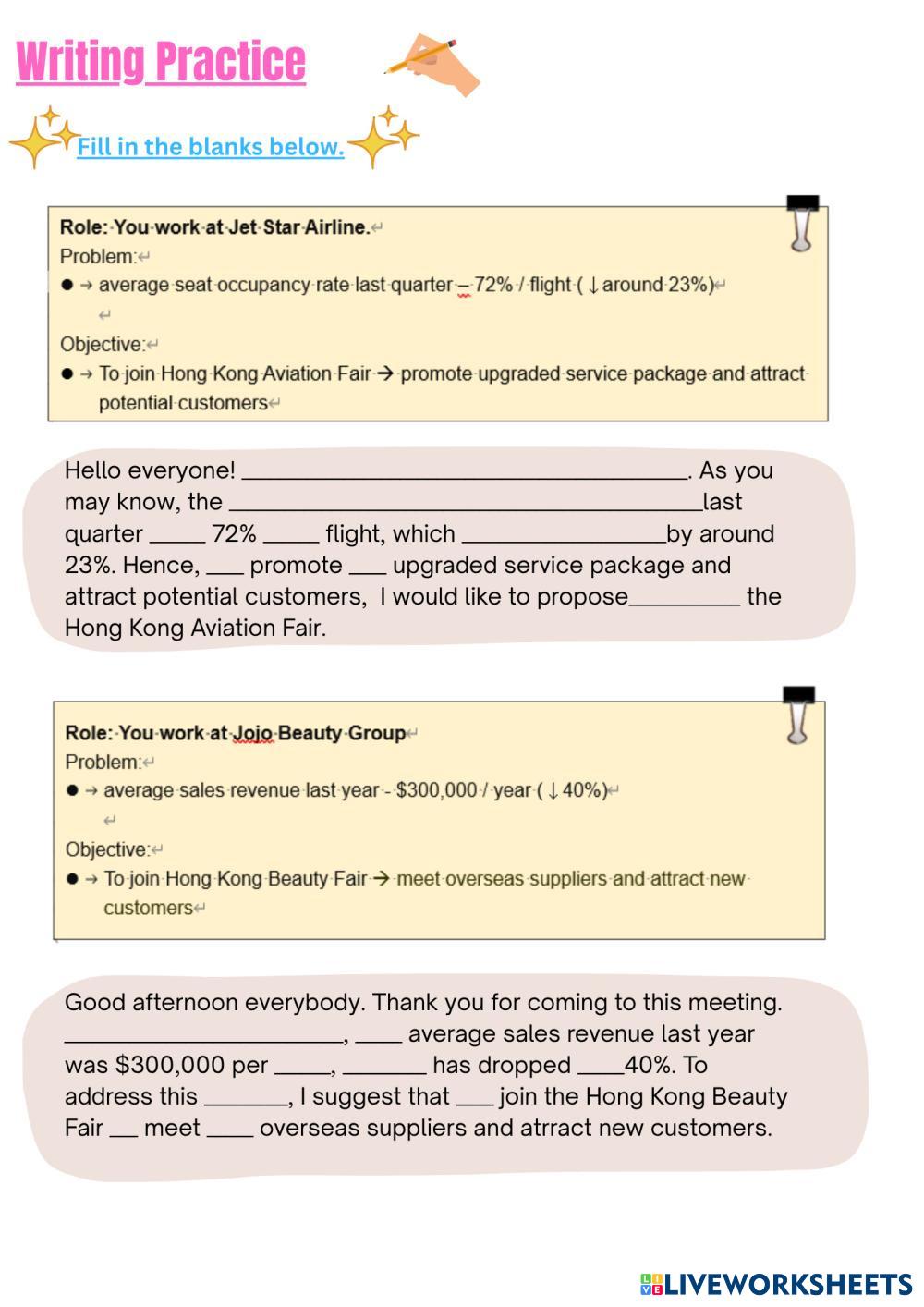 Opening and Bac… | English Language Worksheets | 8151003