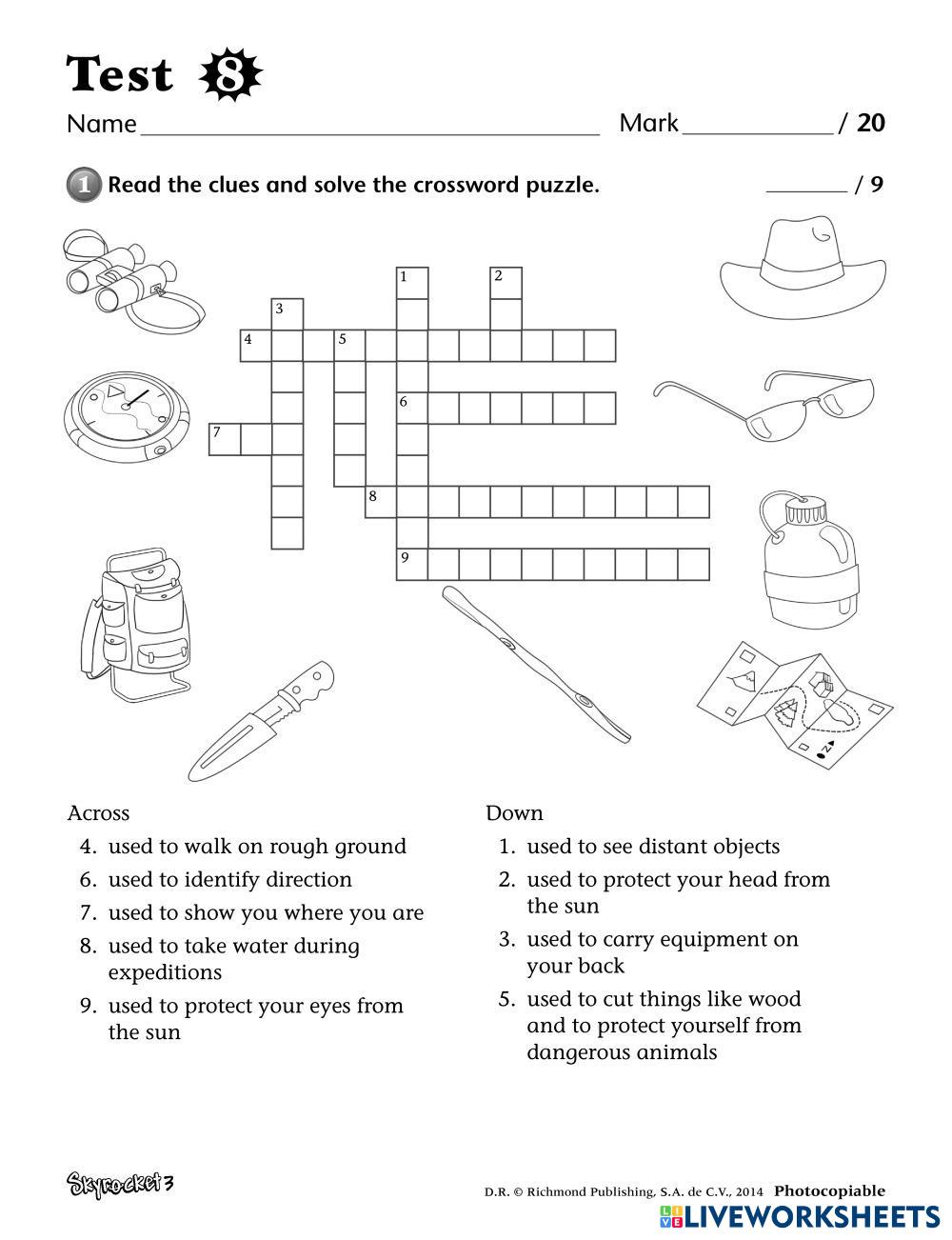 Unit 8 Test | ESL Worksheets | 8151407
