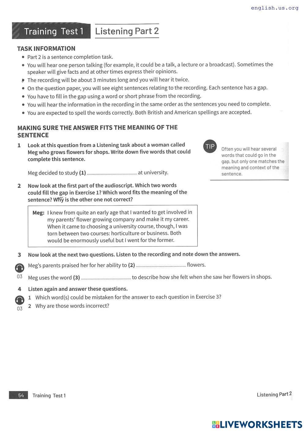 C1 LISTENING PA… | English Language Worksheets | 8152202