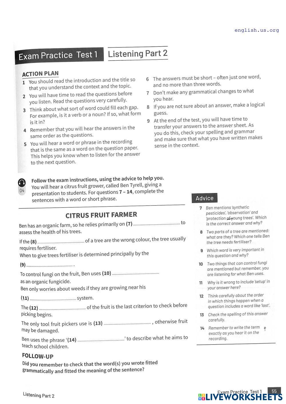 C1 LISTENING PA… | English Language Worksheets | 8152202