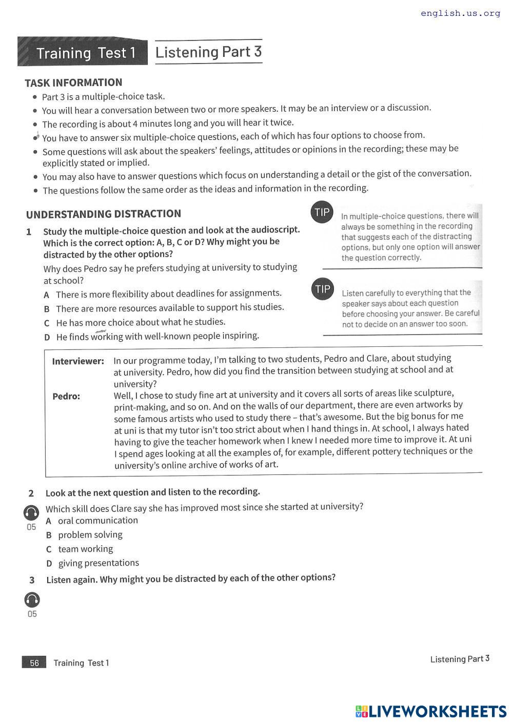 C1 LISTENING PA… | English Language Worksheets | 8152202