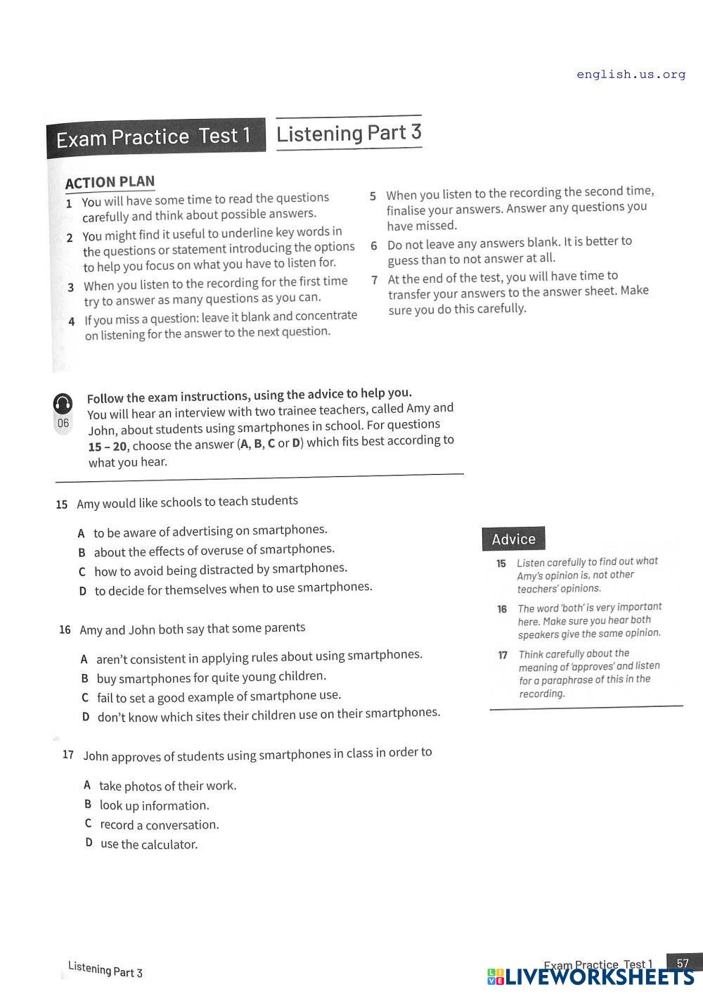 C1 LISTENING PA… | English Language Worksheets | 8152202