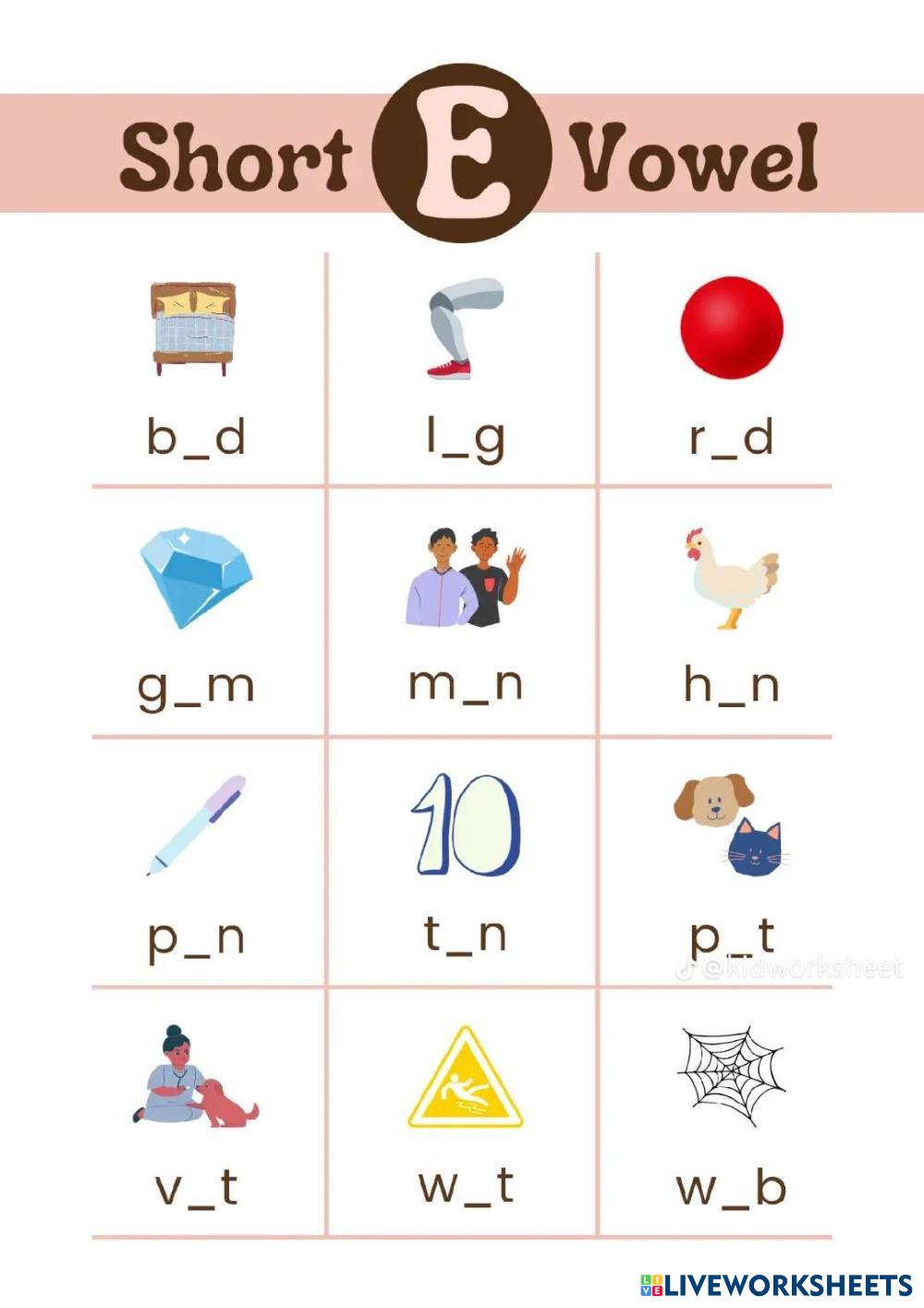 Vocal Set 1 | English Language Worksheets | 8152292