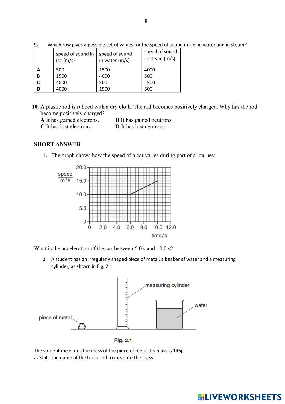 IGCSE (year 2) … | Science Worksheets | 8152473