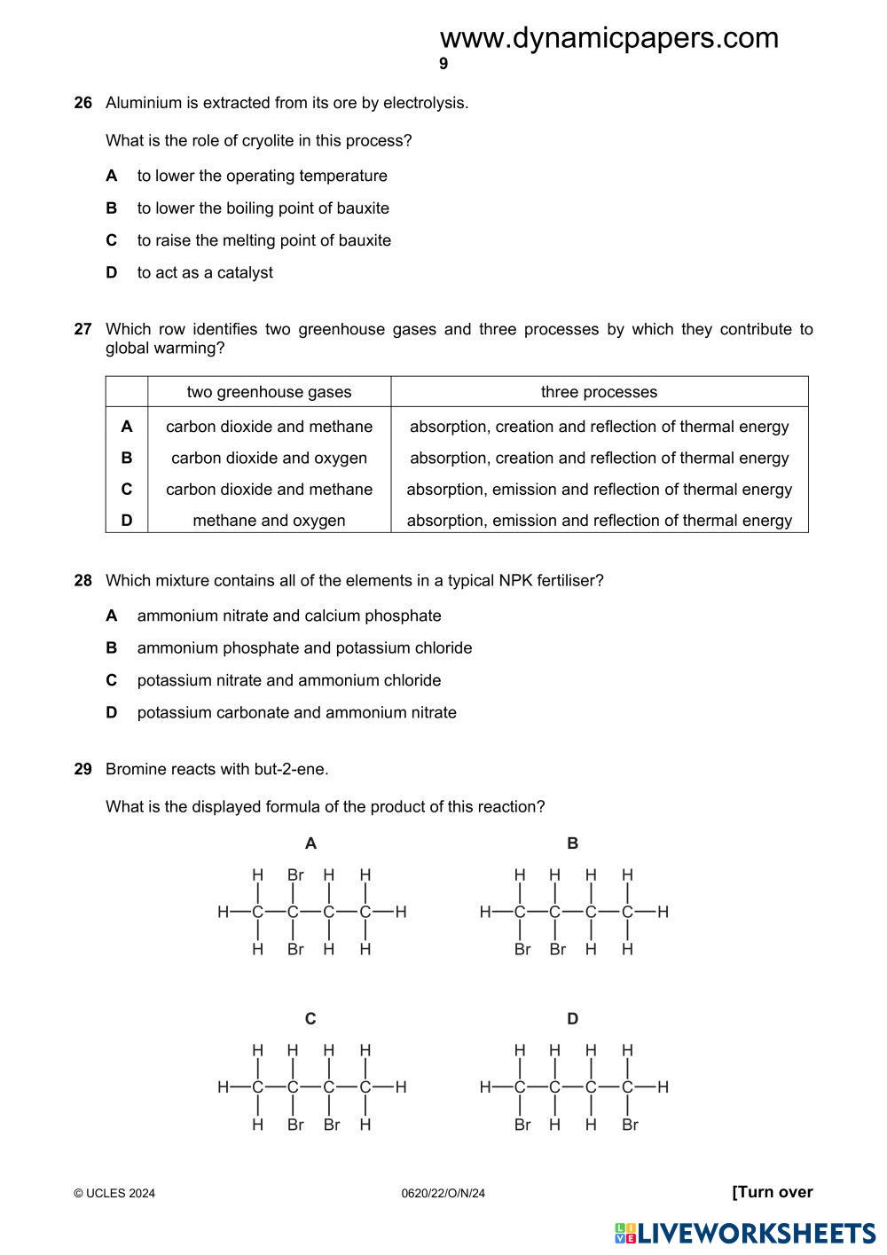 CHEMISTRY IGCSE… | Science Worksheets | 8152706