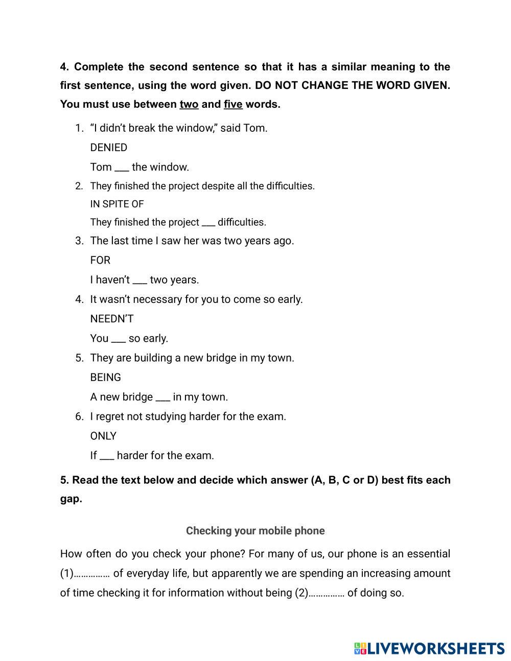 Destination B1 … | ESL Worksheets | 8152822