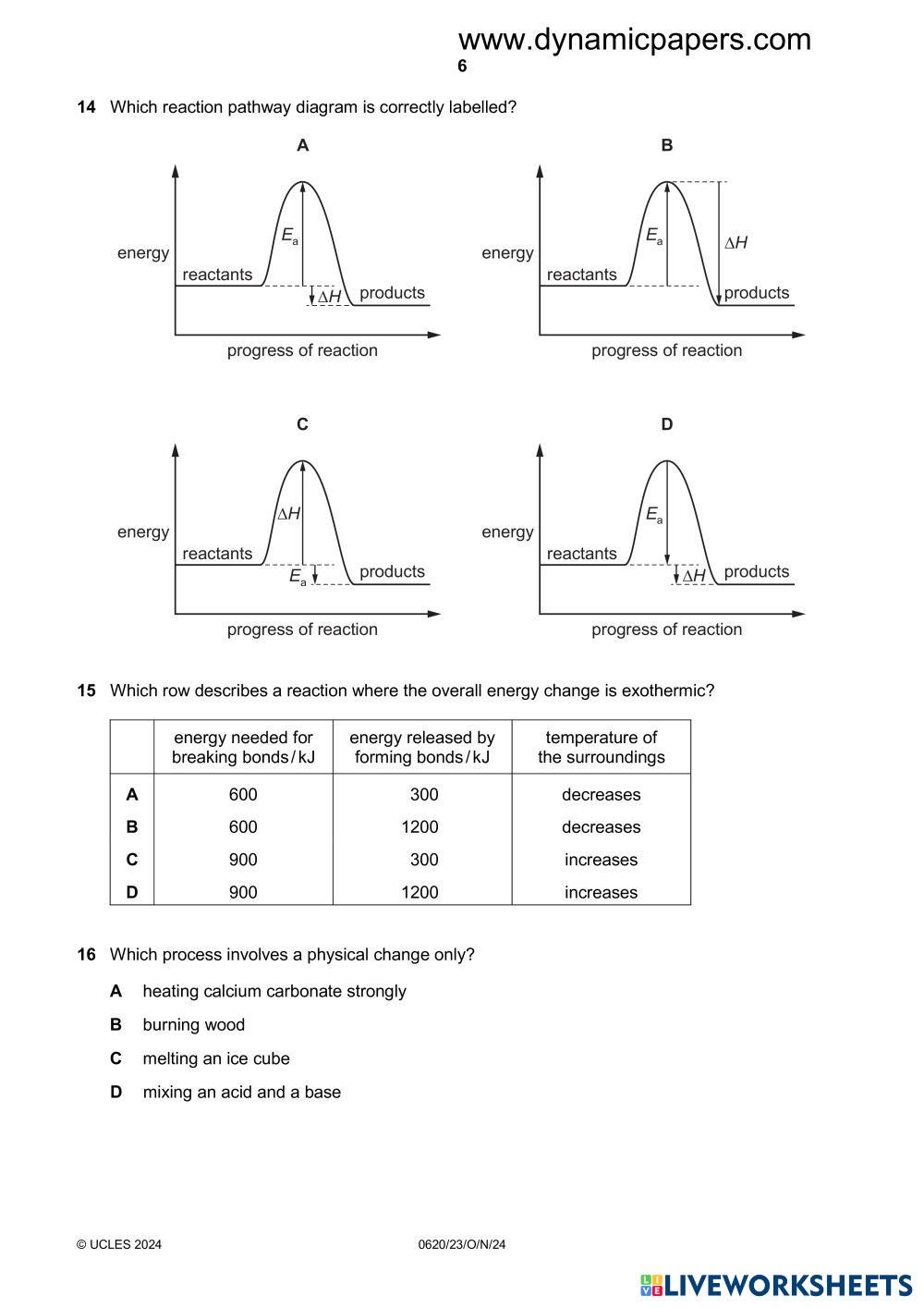 CHEMISTRY IGCSE… | Science Worksheets | 8152909